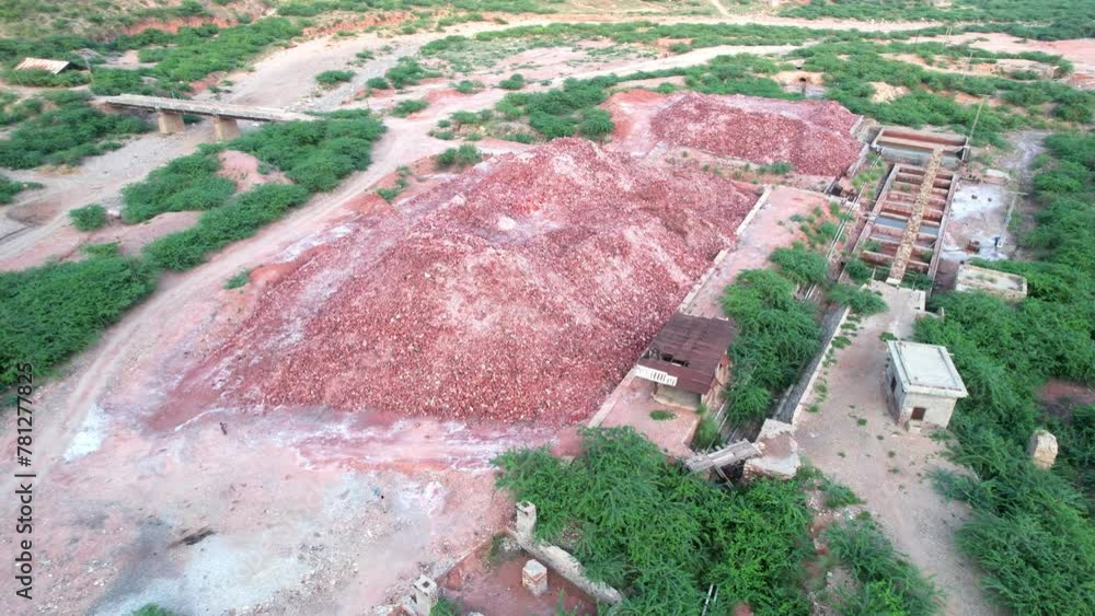 aerial shot of Khewra Salt Mine Khewra, Jhelum, Punjab 4k clip, Khewra ...