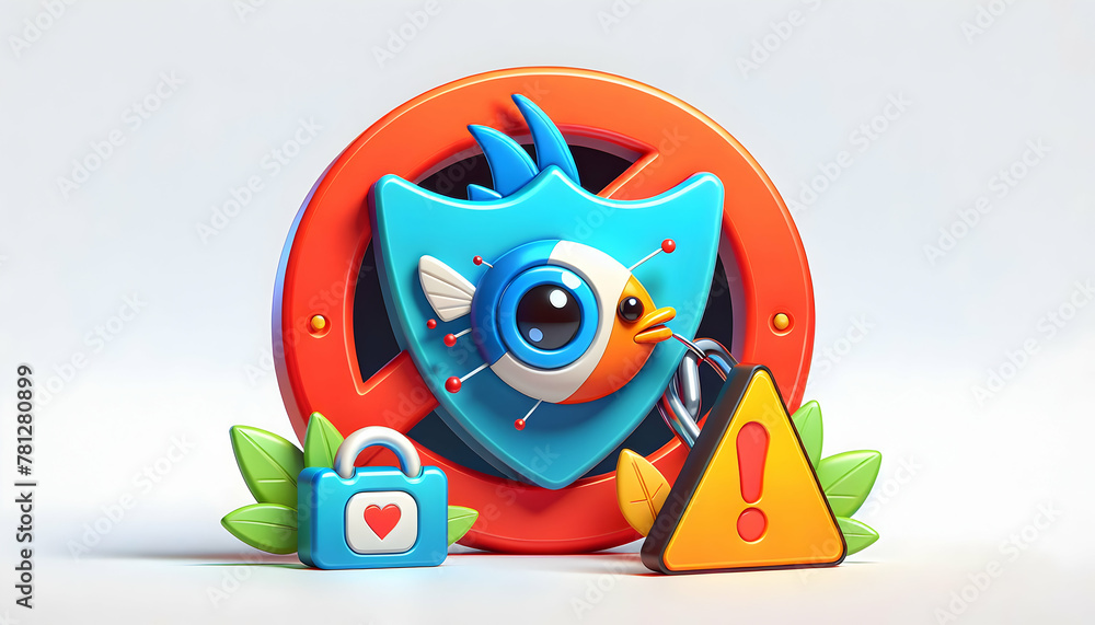 3d icon as Phishing Bait Blocker Don’t take the bait our cybersecurity ...