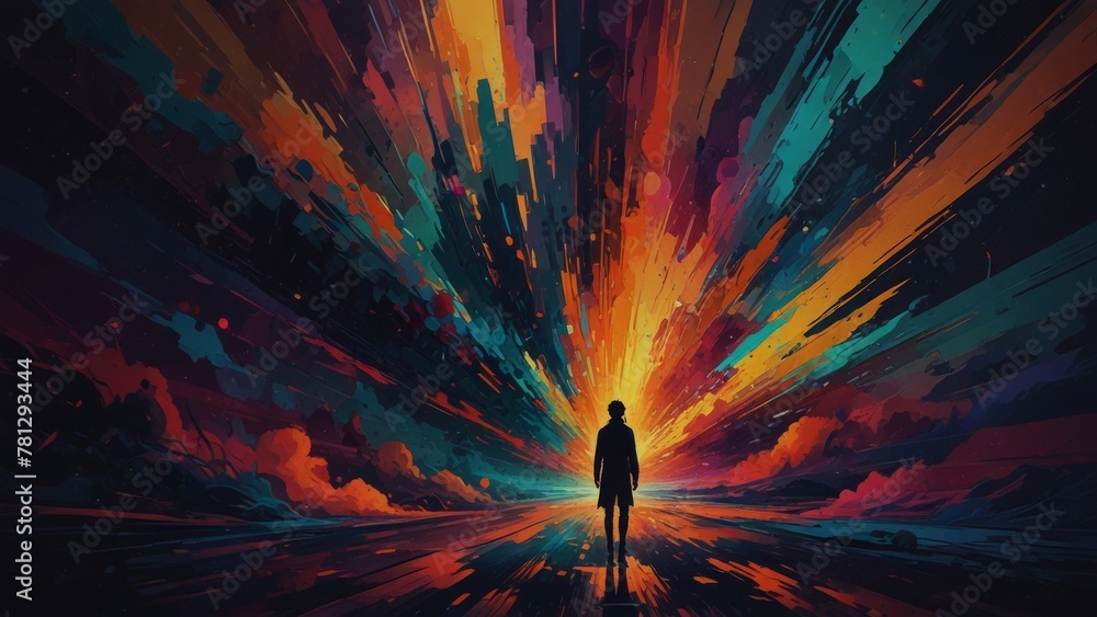 Abstract art posters for an art exhibition featuring vector ...