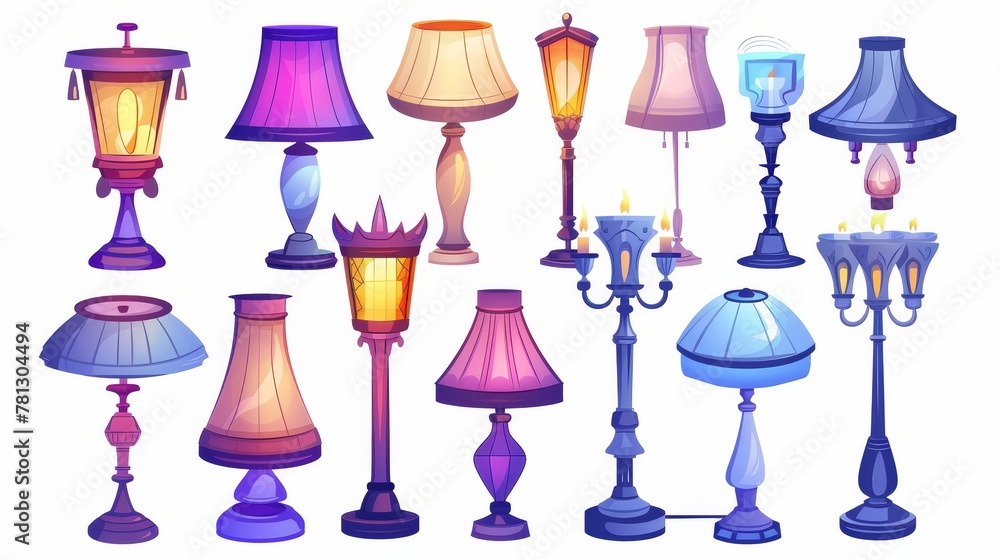 Design element for home lighting and decor isolated on white background ...