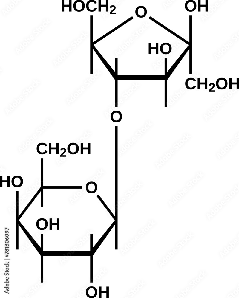 Lactulose cyclic structural formula, vector illustration Stock Vector ...
