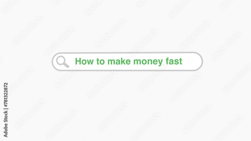 How to make money fast typing web digital search bar 2d animation ...