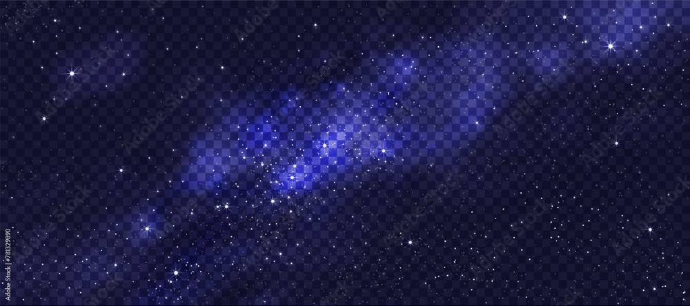 Starry light effect with cloud Sky background.Element design Nature ...