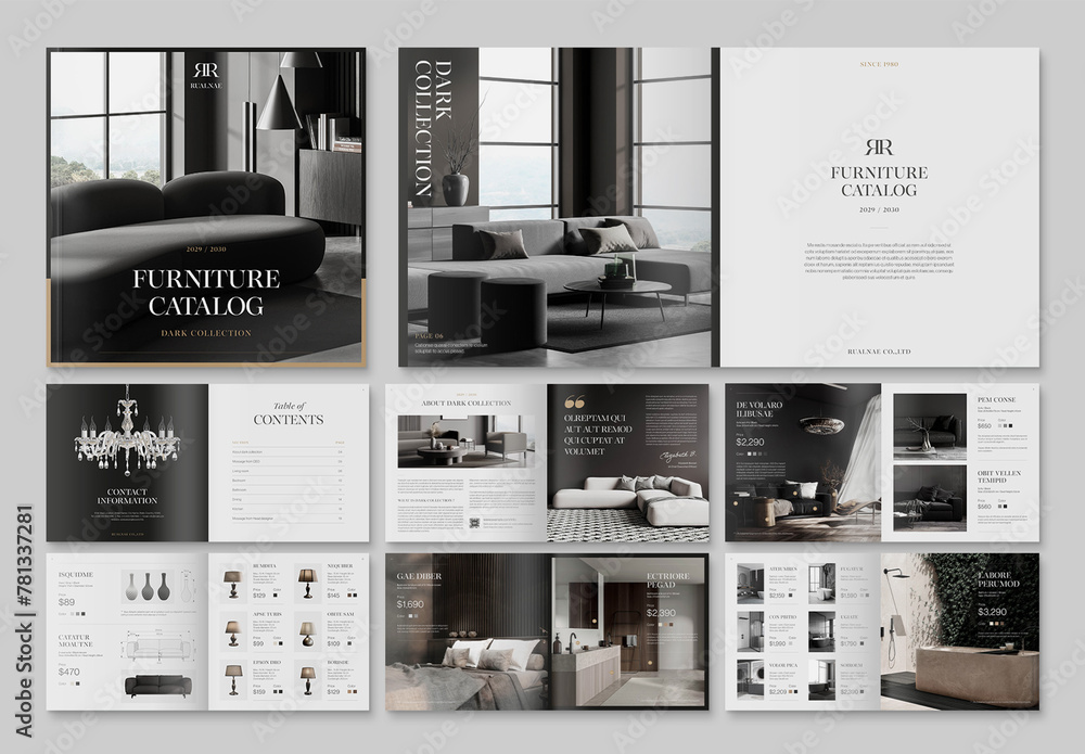 Square Catalog Template Stock Template | Adobe Stock