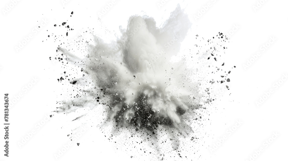 bright white paint color powder festival explosion burst isolated white ...