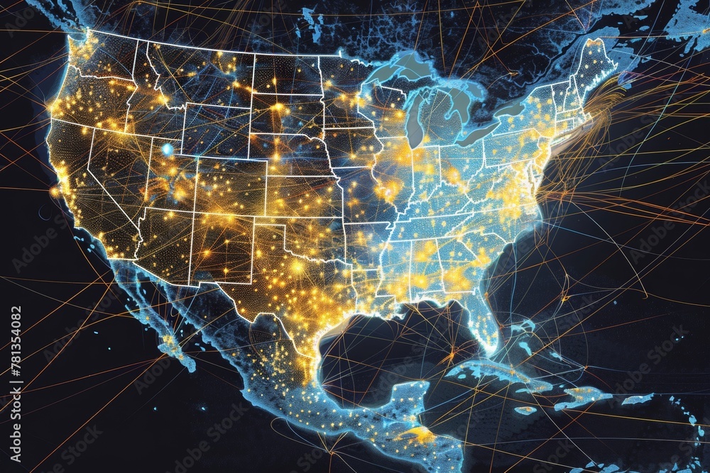Map showing the distribution of logistics hubs and fulfillment centers ...