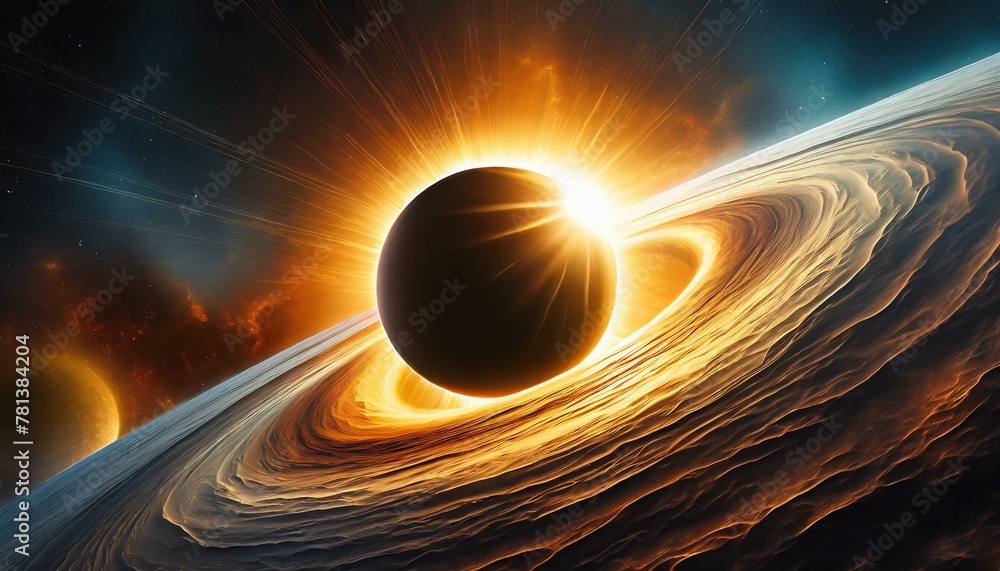 highly detailed image of a total solar eclipse, showing incredible ...