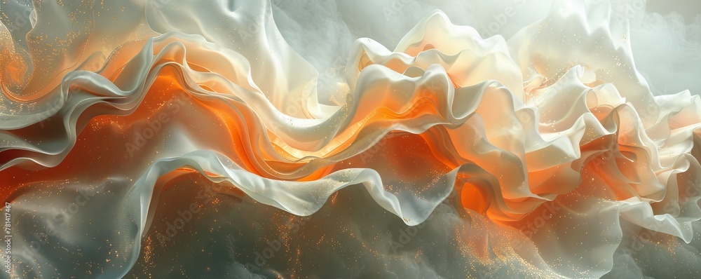 Intriguing 3D abstract render showcasing abstract fabric formations ...