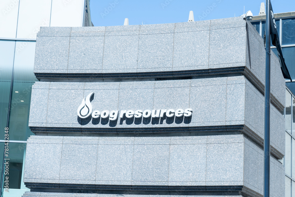 Houston, TX, USA - April 4, 2024: EOG Resources sign at its ...