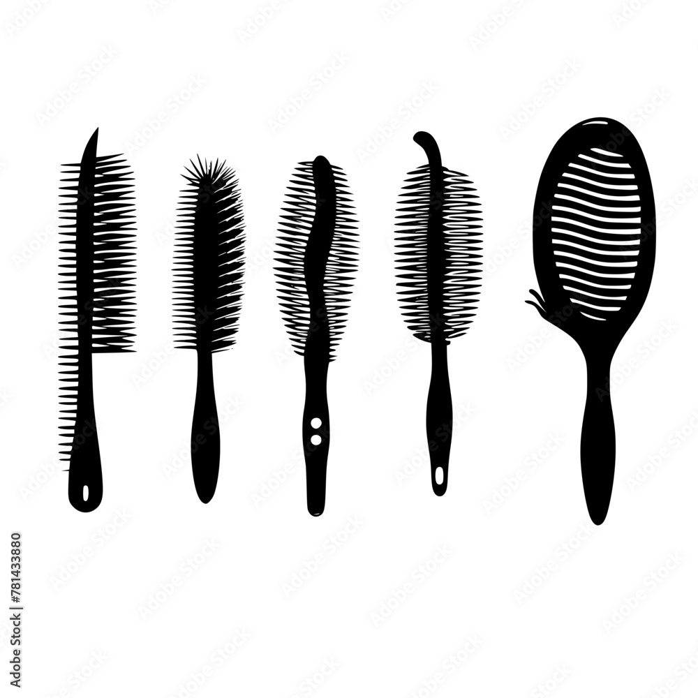 Hair Comb SVG Bundle, SVG files for Cricut, Hairdresser Tools Svg, Comb ...