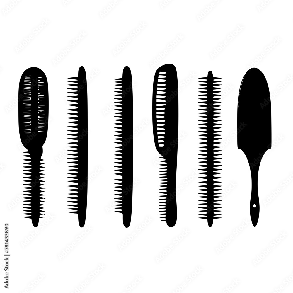 Hair Comb SVG Bundle, SVG files for Cricut, Hairdresser Tools Svg, Comb ...