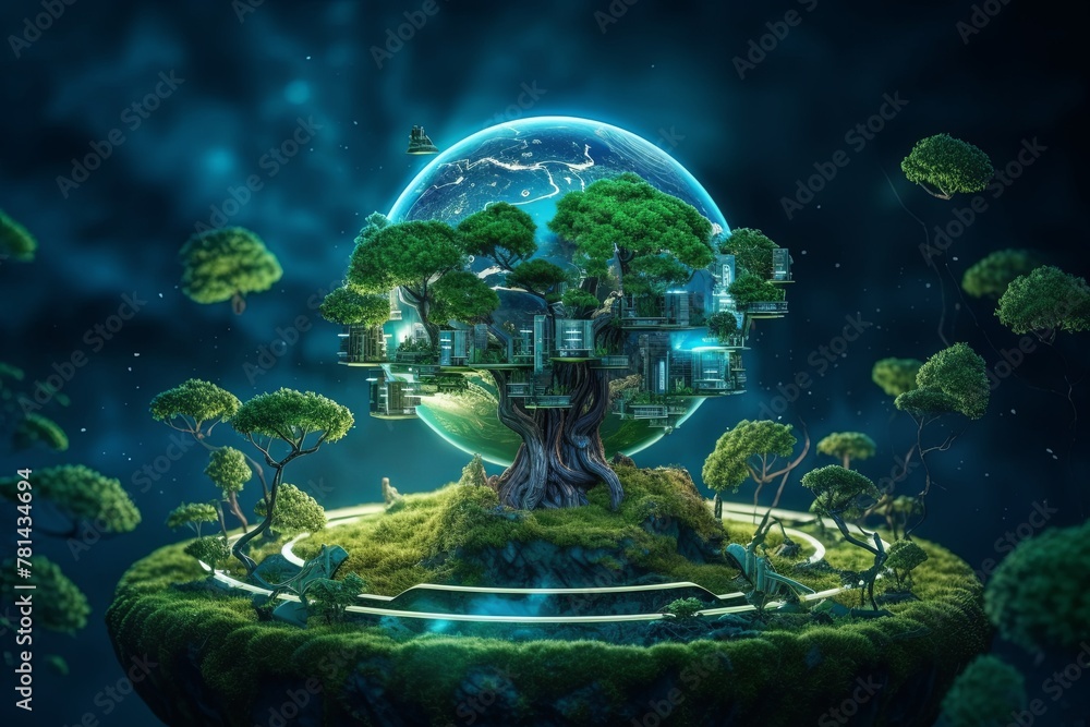 The concept of integrating AI technology for sustainability and greener ...