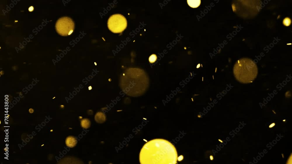 Vidéo Stock Golden glitter background in slow motion. Beautiful transition with real gold ...