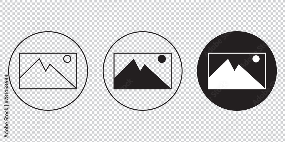 gallery icon icon set, image icon, picture symbol. photo signs. vector ...