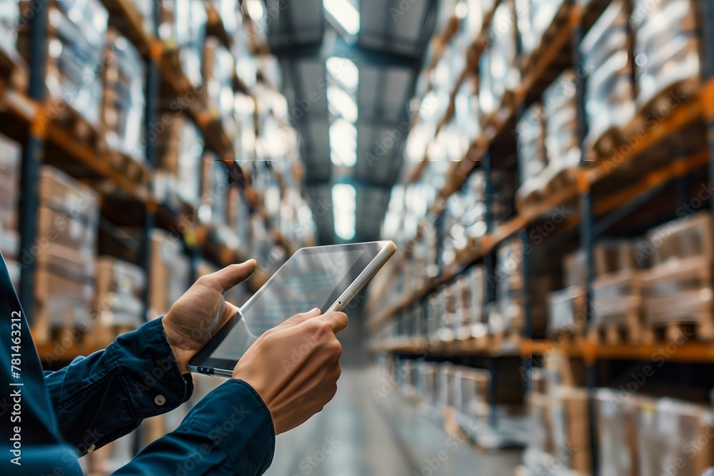 Smart Warehouse management innovative software in computer for real ...