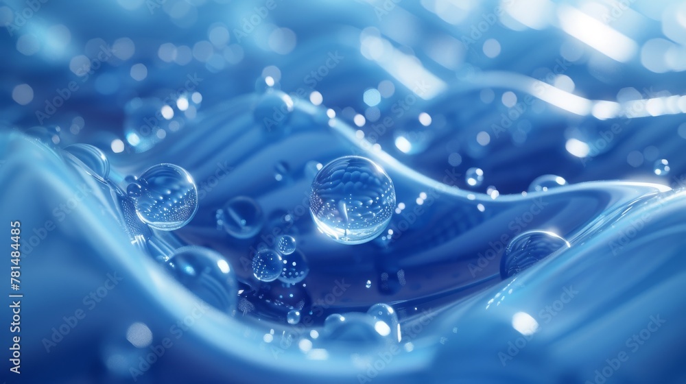 Develop a background image with a blue technology theme, delivering a ...