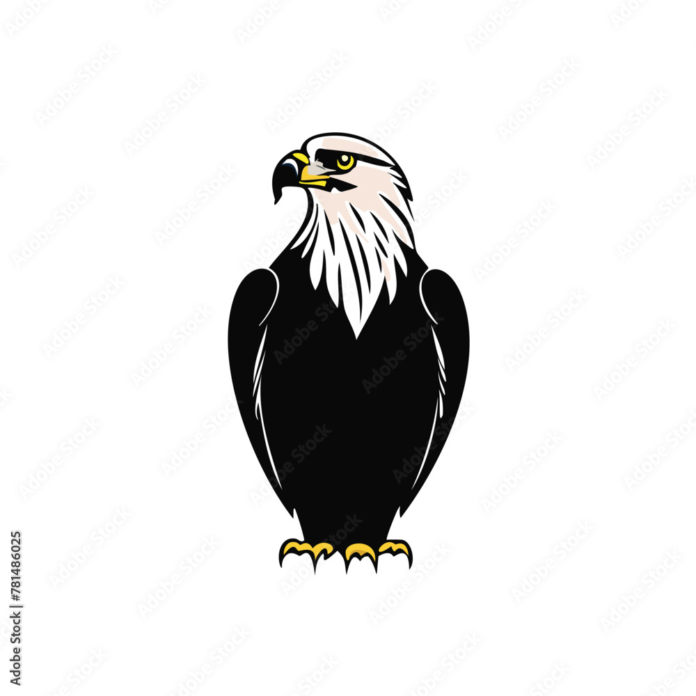 Eagle heads black and white vector, the Head of an eagle in the form of ...