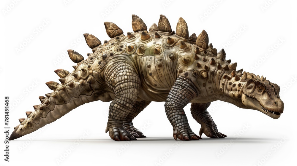 This illustration of Ankylosaurus magniventris highlights its heavily ...