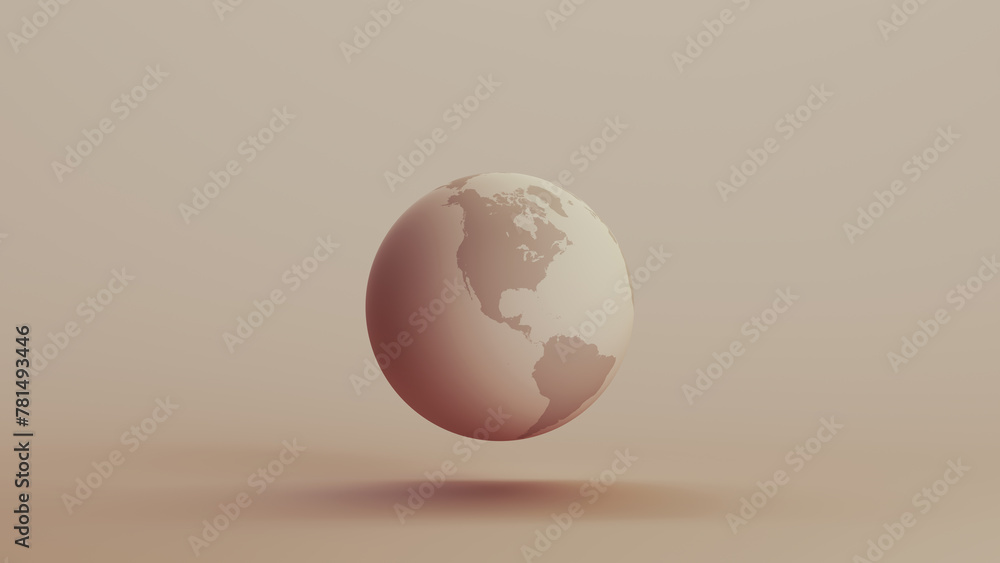 Earth globe north south America continents oceans geography neutral ...