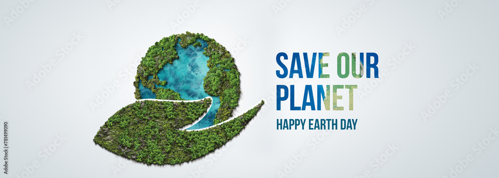 Planet vs. Plastics , Earth day 2024 concept 3d tree background ...
