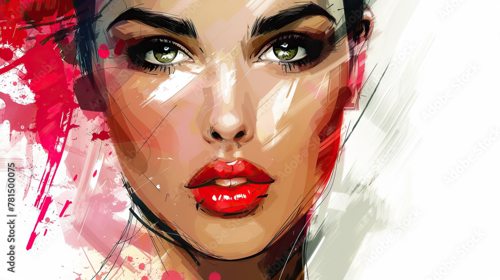 Bold Beauty: A confident woman with striking features, embracing ...