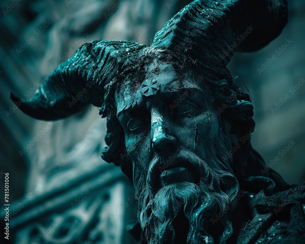 a sense of malevolence through a handheld shot view of a demonic ...