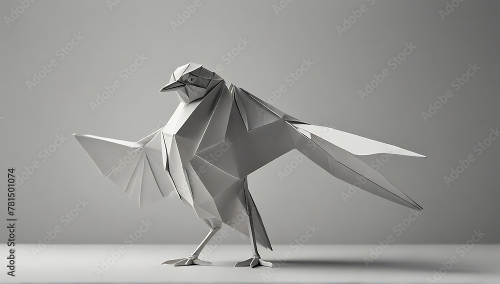Out Of Nowhere concept of Rebirth as an origami bird emerging from a ...