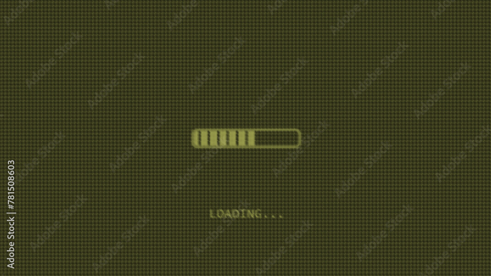 8Bit Loading Bar Screen Logo Reveal 4k 1:1 16:9 9:16 Stock Template ...