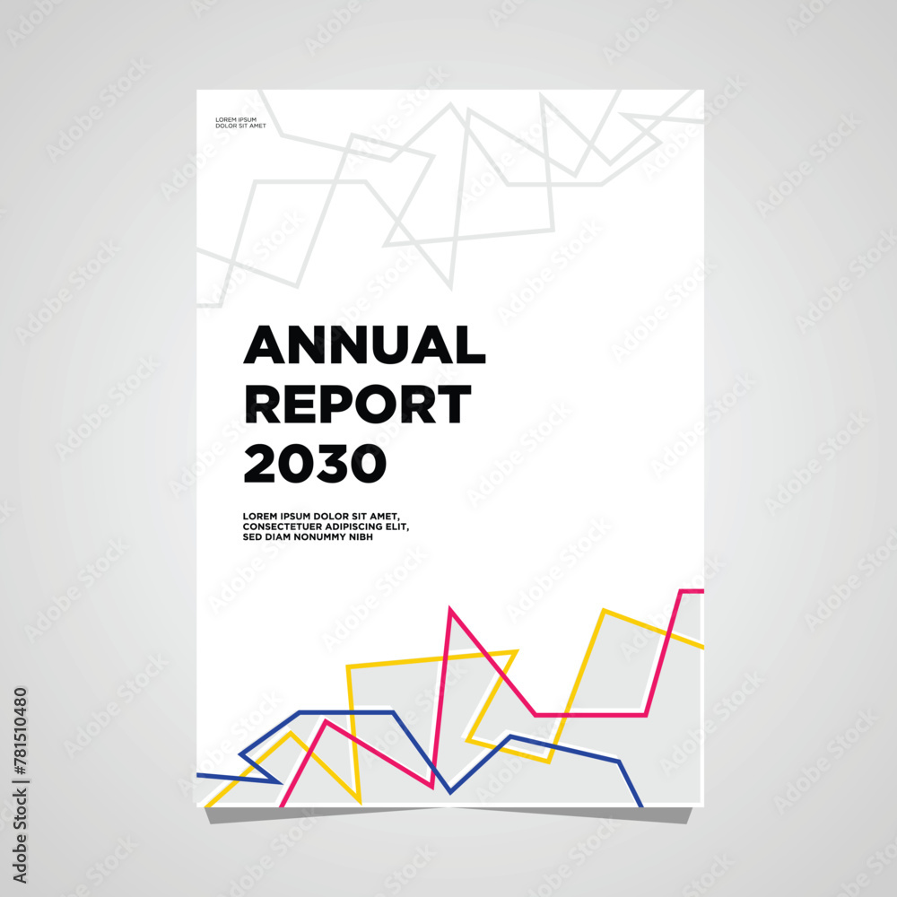layout modern design, annual repot cover Vector template Stock Vector ...