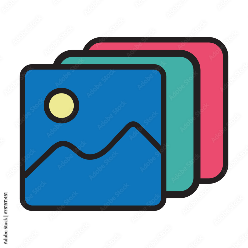 gallery icon icon set, image icon, picture symbol .photo signs. vector ...