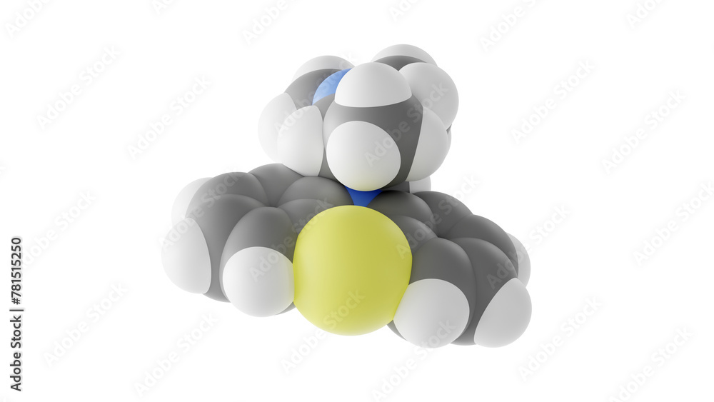 promethazine molecule, first-generation antihistamine, molecular ...