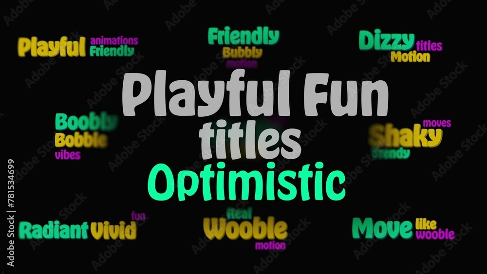 Optimistic Playful Fun Creative Titles Animation Stock Template | Adobe ...