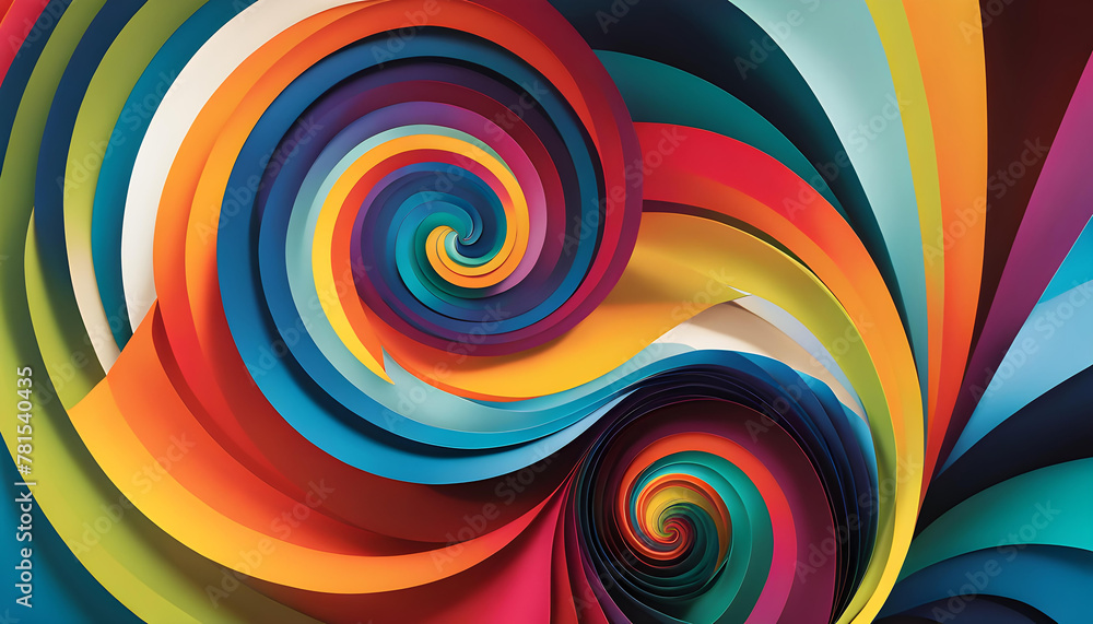 An abstract background of Fibonacci spirals seamlessly integrated into ...