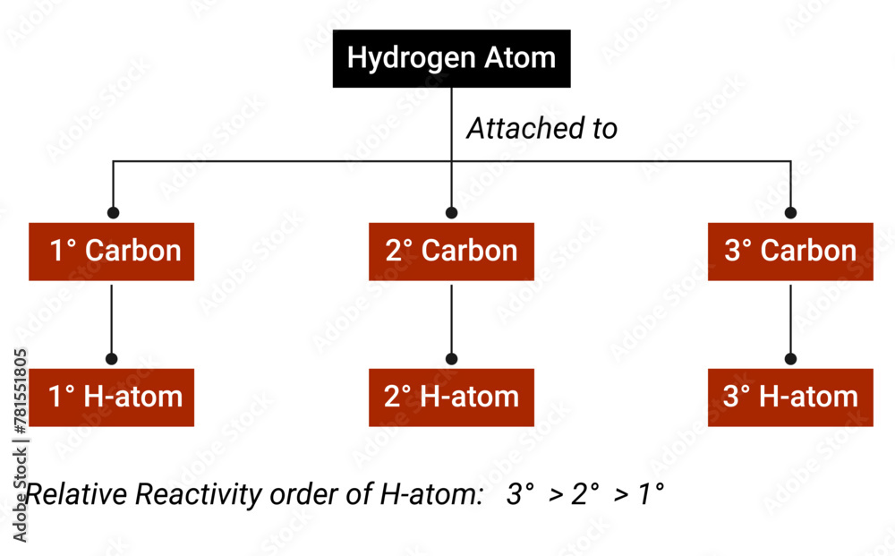 Classification of Carbon atom (Hydrogen Atom) Stock Vector | Adobe Stock