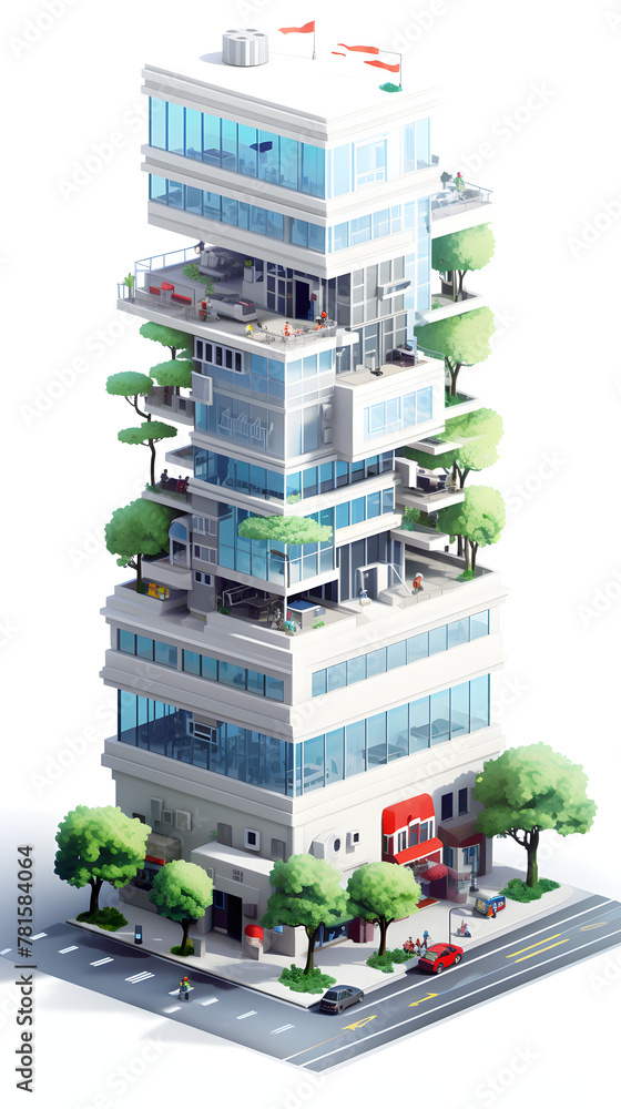 Illustrated 8 bit Pixel skyscraper, 8 bit skyscraper, pixel world, 8 ...