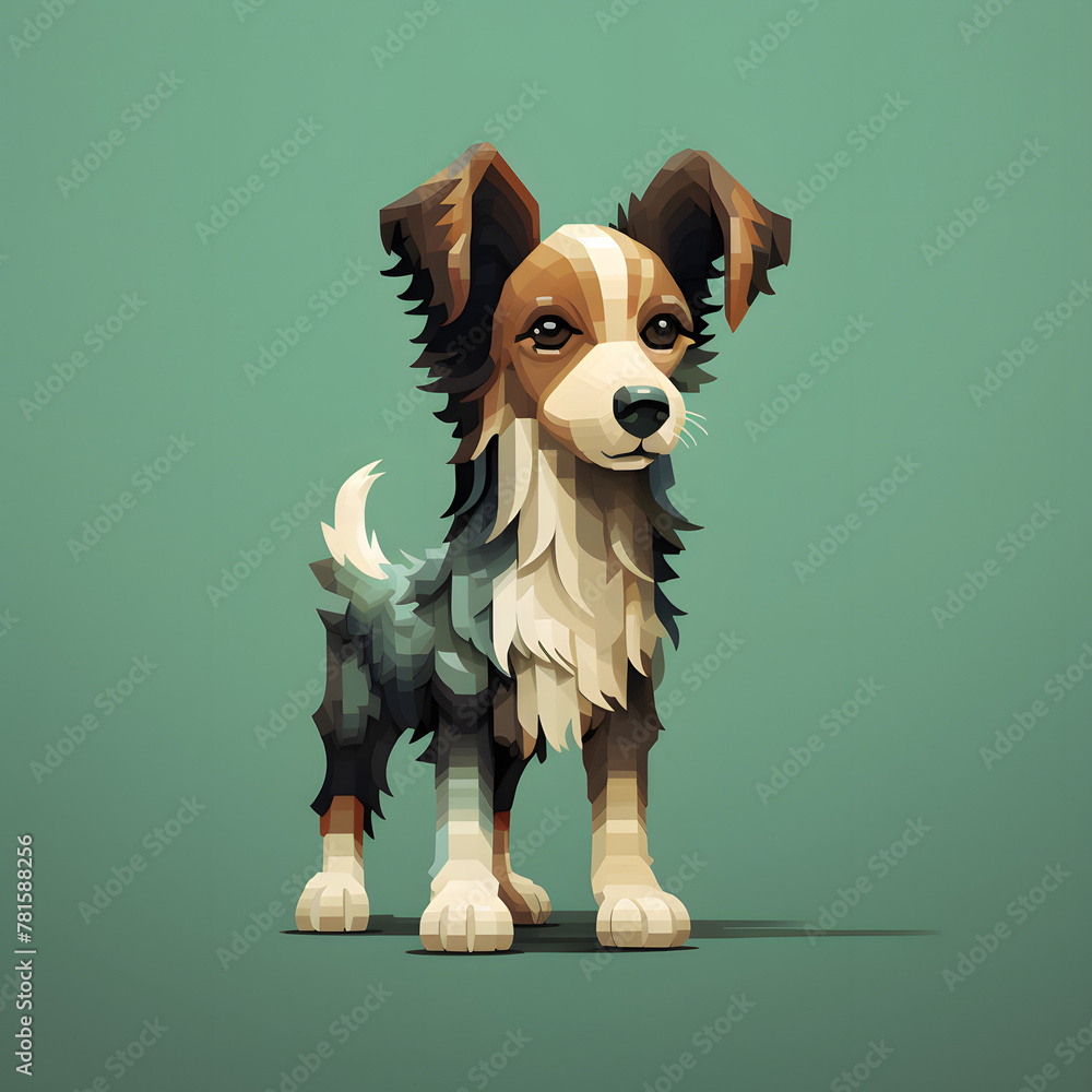Illustrated 8 bit Pixel cartoon Dog, Pixel dog, illustrated dog ...
