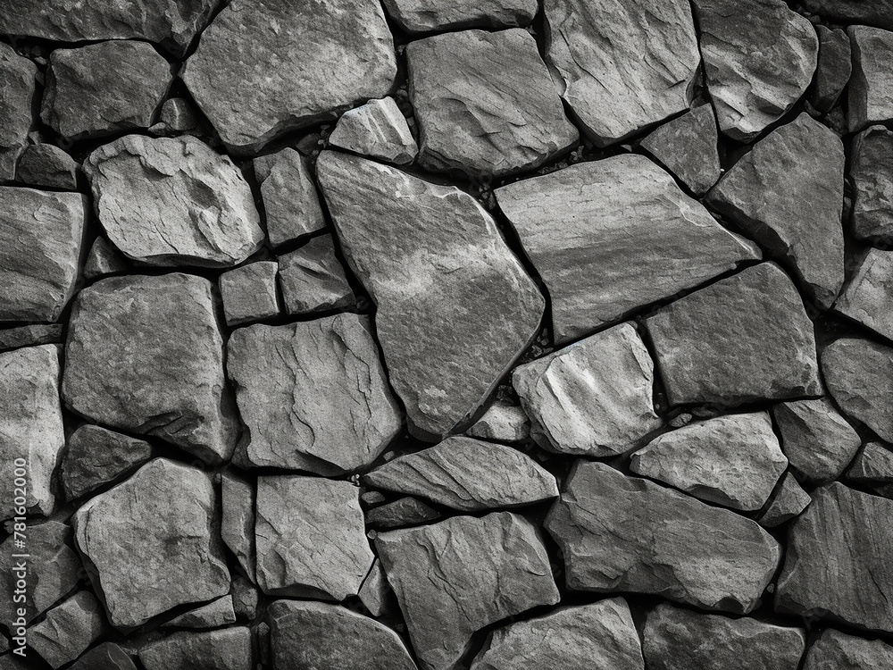 Black and white photo showcases limestone flagstones' texture Stock ...