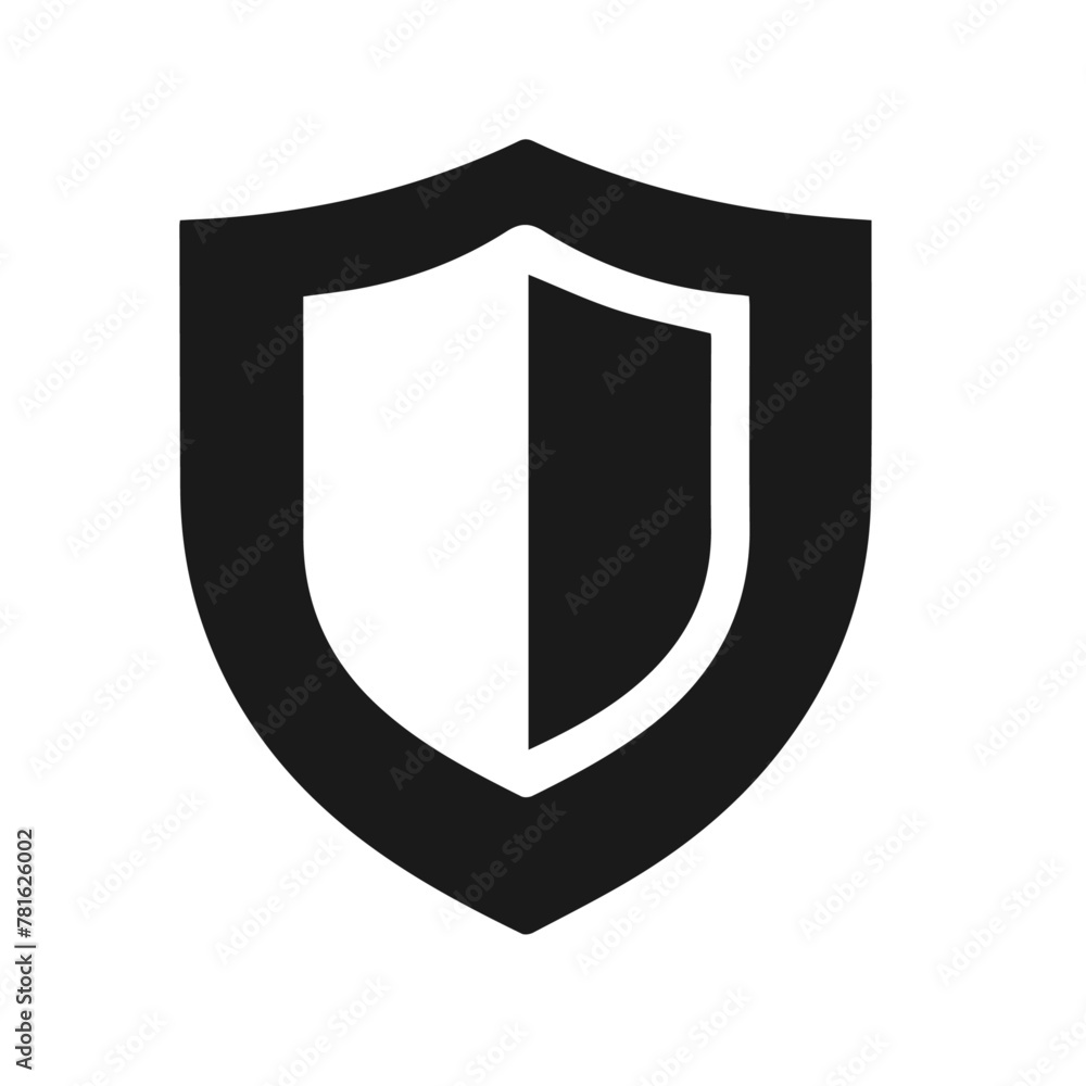 Poster Set of security shield icons, security shields logotypes with ...