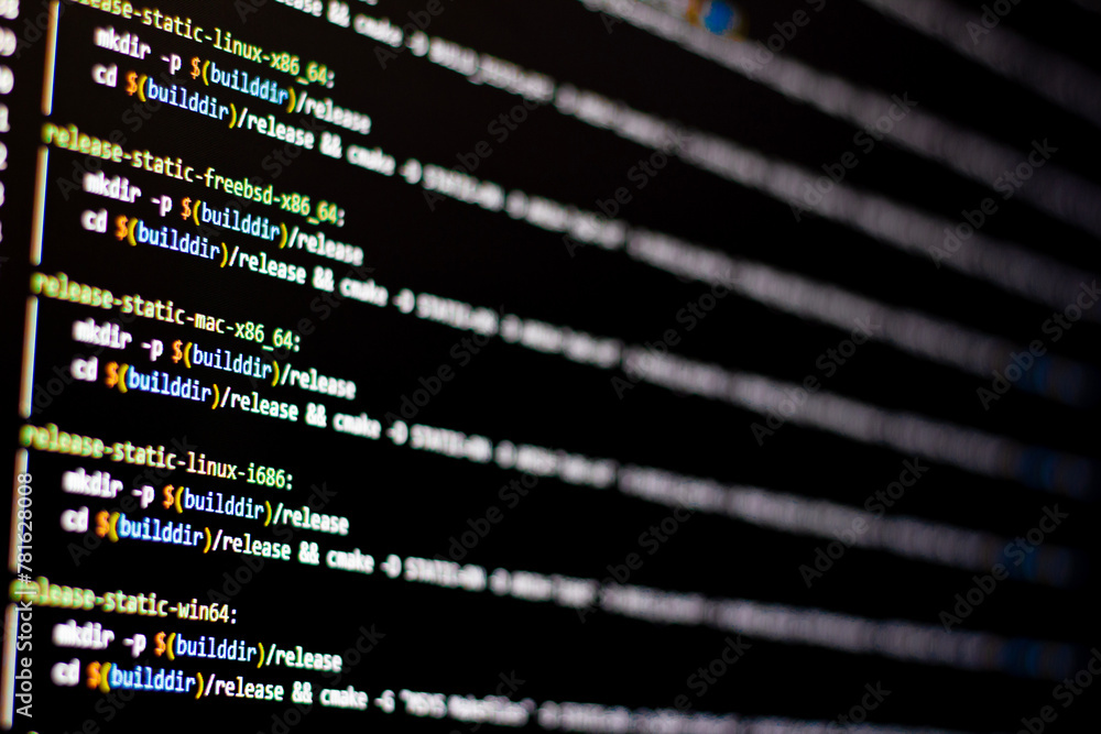Backend coding with go and java. Can be used as background and banner. Stock 写真 | Adobe Stock