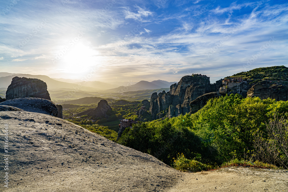 The Meteora is a rock formation in northwestern Greece, hosting one of ...