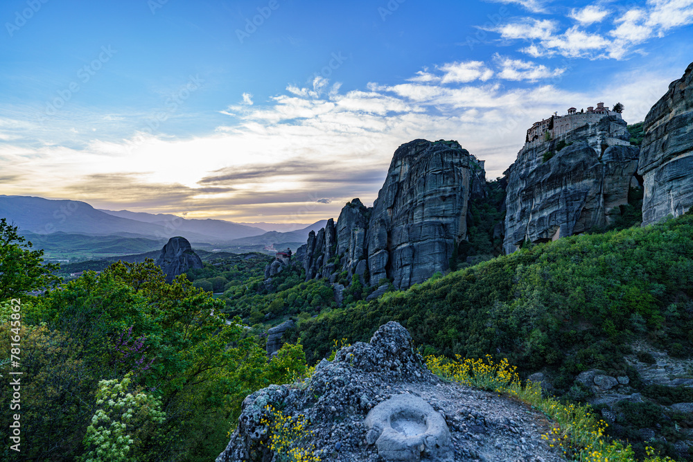 The Meteora is a rock formation in northwestern Greece, hosting one of ...