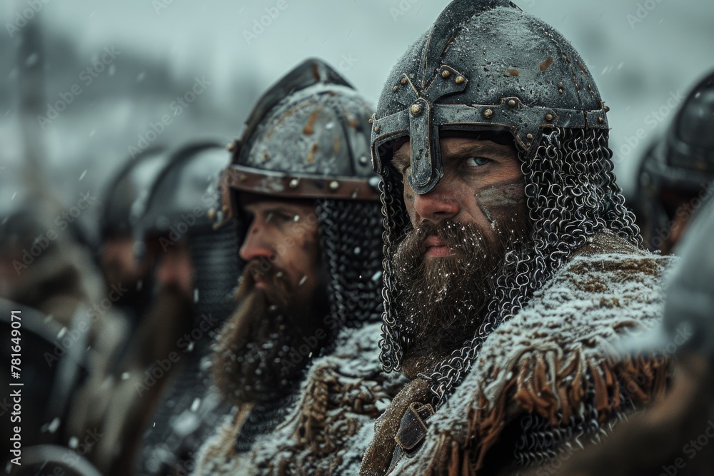 Portrait of a Slavic male warrior in a chain mail: the image of a ...