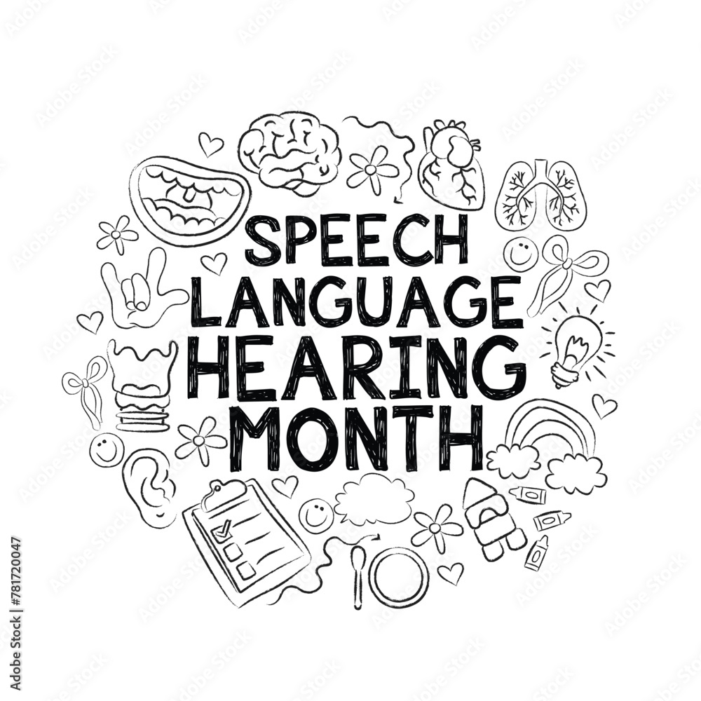 Speech language hearing month clip art, Speech Therapy,Speech ...