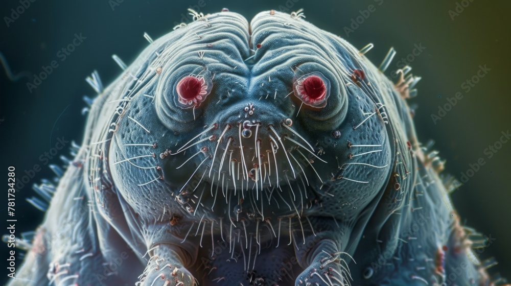 An electron microscope image of a tardigrades head showing its fearsome ...