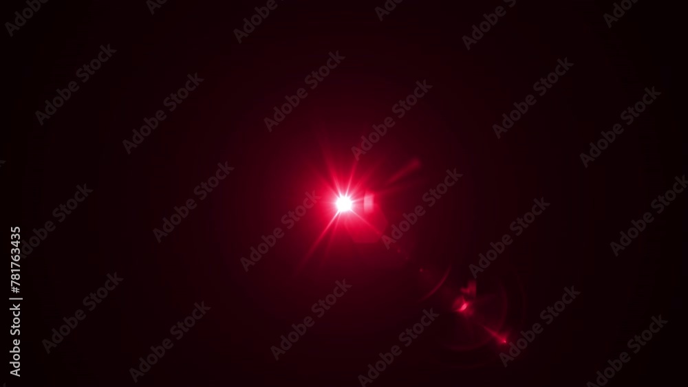 Lens flare red bright glow, sun light lens flares art animation vídeo ...