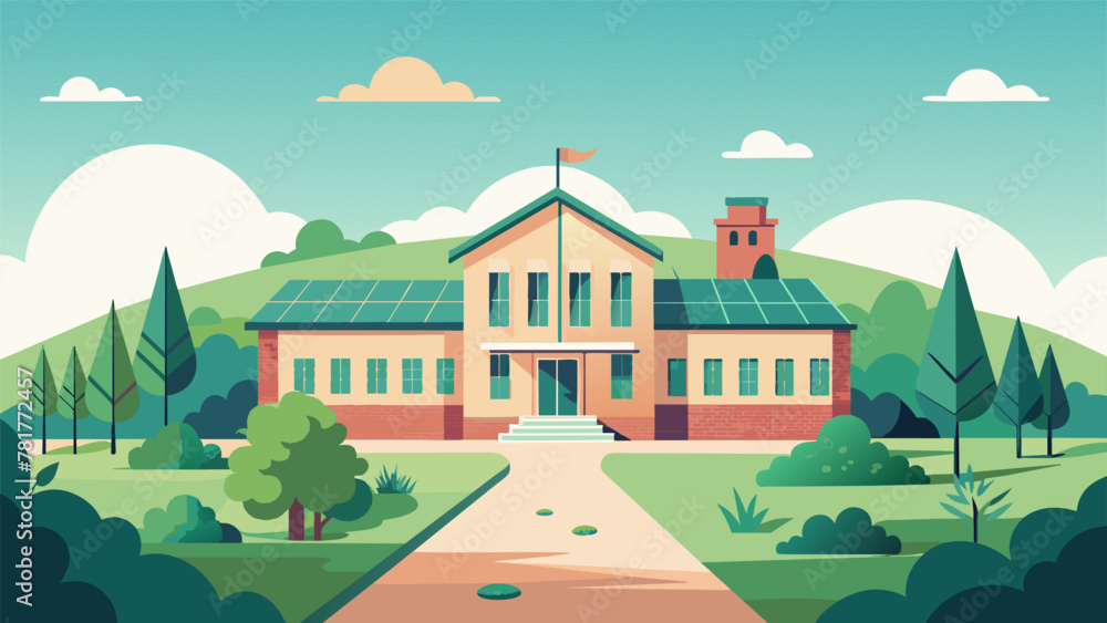 An old rundown school building is transformed into a green education ...