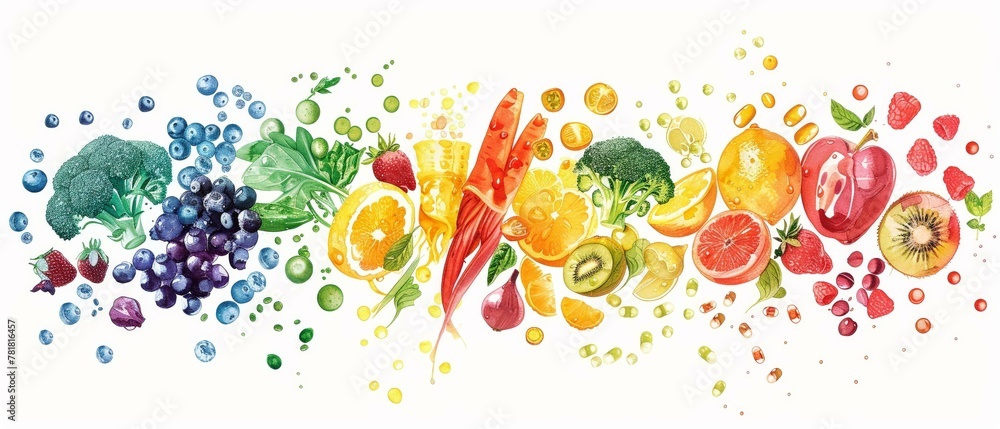 Educational visual guide to the types of vitamins and how they ...