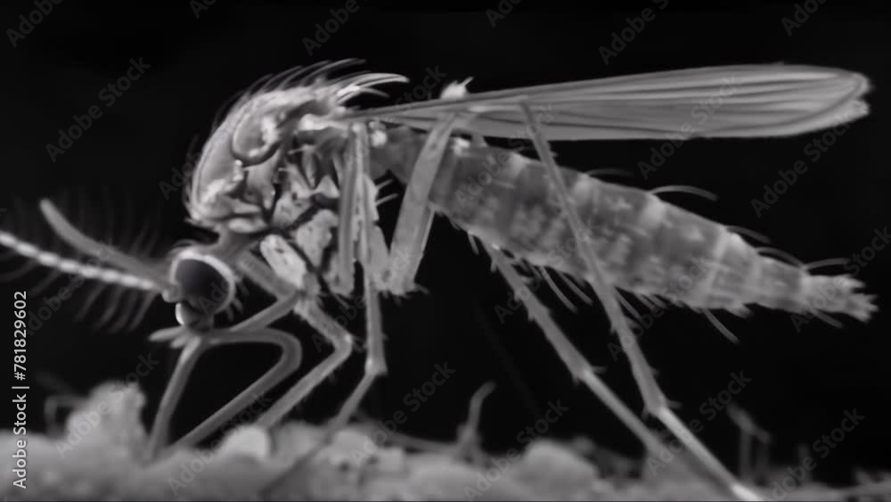 Scanning electron microscope image of a female mosquitos labium ...