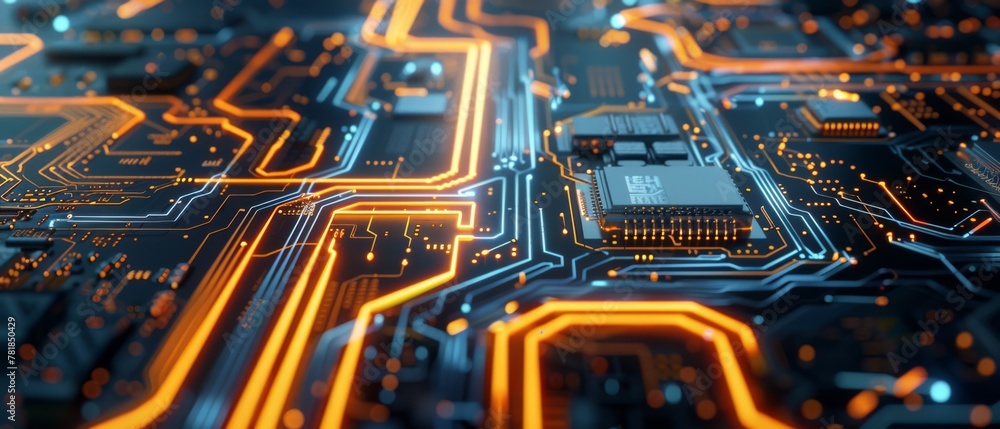 Cybersecurity barrier gates along the circuits of a motherboard ...