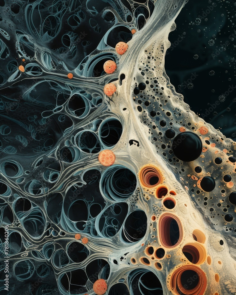 Root hair cells of a plant, detailed structure, highlighting absorption ...